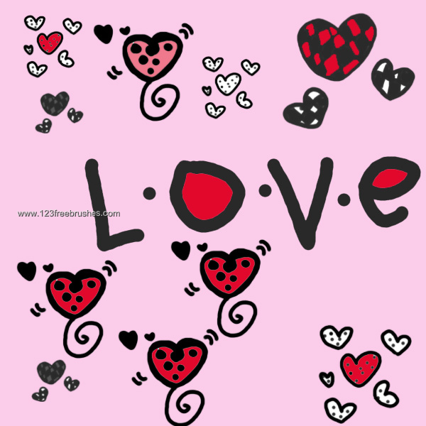 Love | All Brushes For Photoshop Free Download | 123Freebrushes